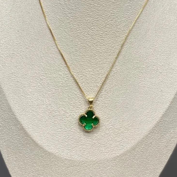 Colar Trevo Verde - Zoya